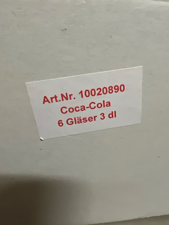 6 Coca Cola Gläser Kult 3dl Rarität (m) (Gebraucht) in Rorschach für ...