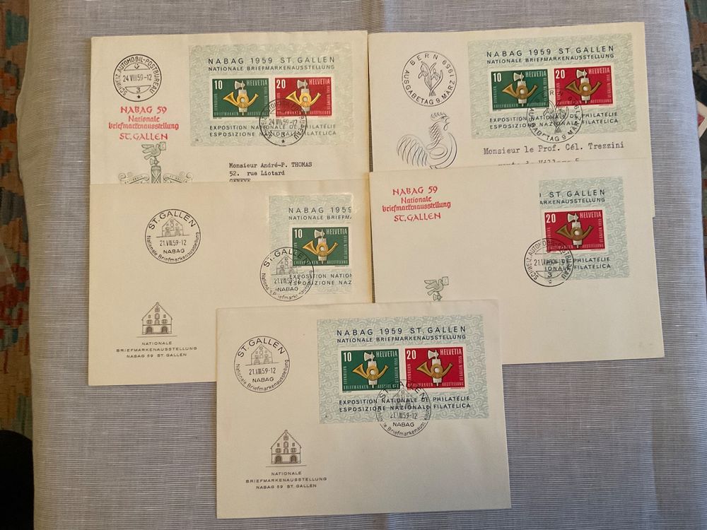 LOS 5 FDC NABAG 1959 ST. GALLEN | Kaufen auf Ricardo