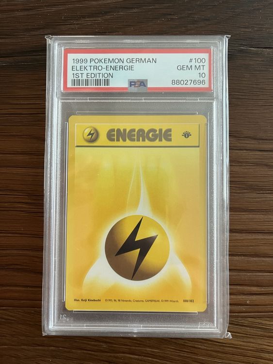 Pokémon Elektro-Energie 1. Edition als PSA 10 (Neu (gemäss Beschreibung ...