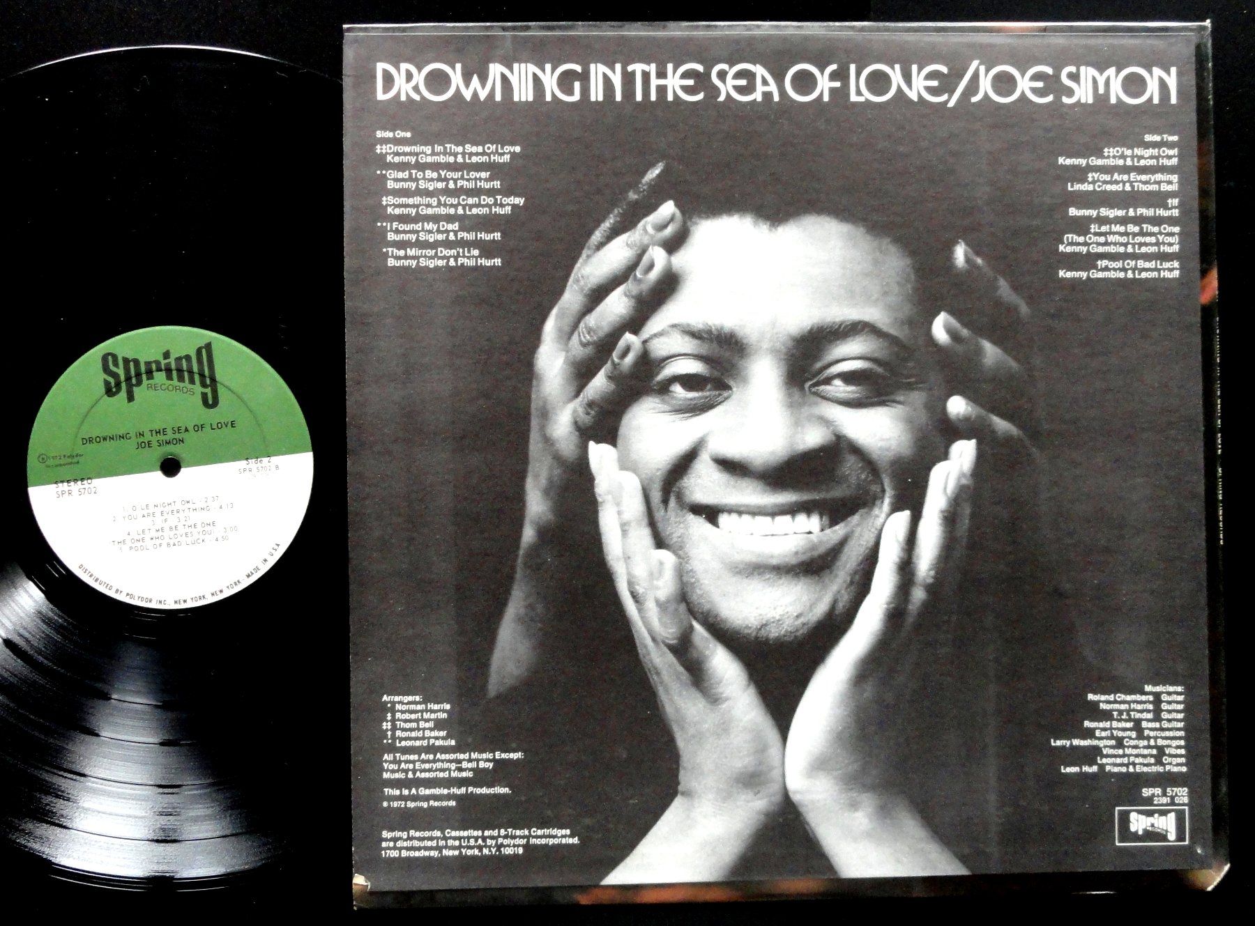 LP JOE SIMON drowning in the sea of love SPRING 1972 FUNK (Gebraucht ...