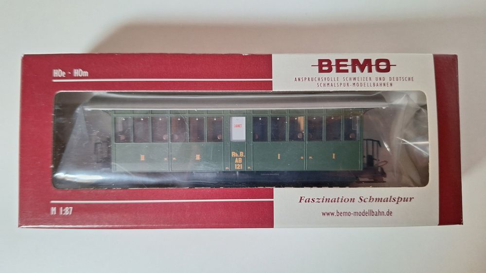 Bemo 3232 101 RhB AB 121 Zweiachser-Personenwagen (Neu und originalverpackt) in Haslen AI für ...