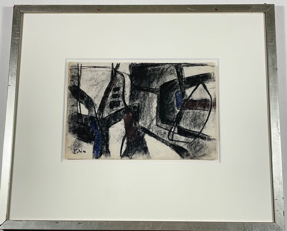 Interessante Kohle Zeichnung unleserlich Signiert | Kaufen auf Ricardo