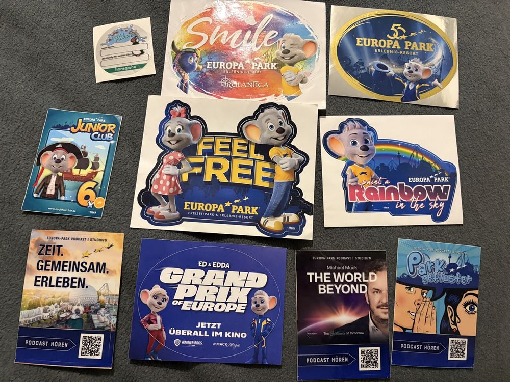 Europa-Park Sticker Set - Selten, Top Zustand! sammler ep (Neu und ...