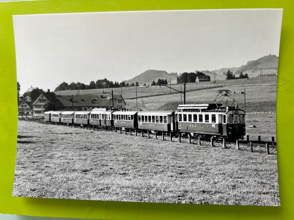 Alte SGA-Züge auf AB-Linie Wasseraue, Foto von 1971! (Gebraucht) in Bernhardzell für CHF 5 – mit ...