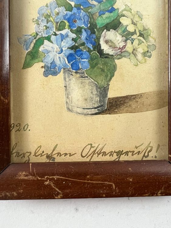 Antike Stilleben Aquarell Unleserlich Signiert. | Kaufen auf Ricardo