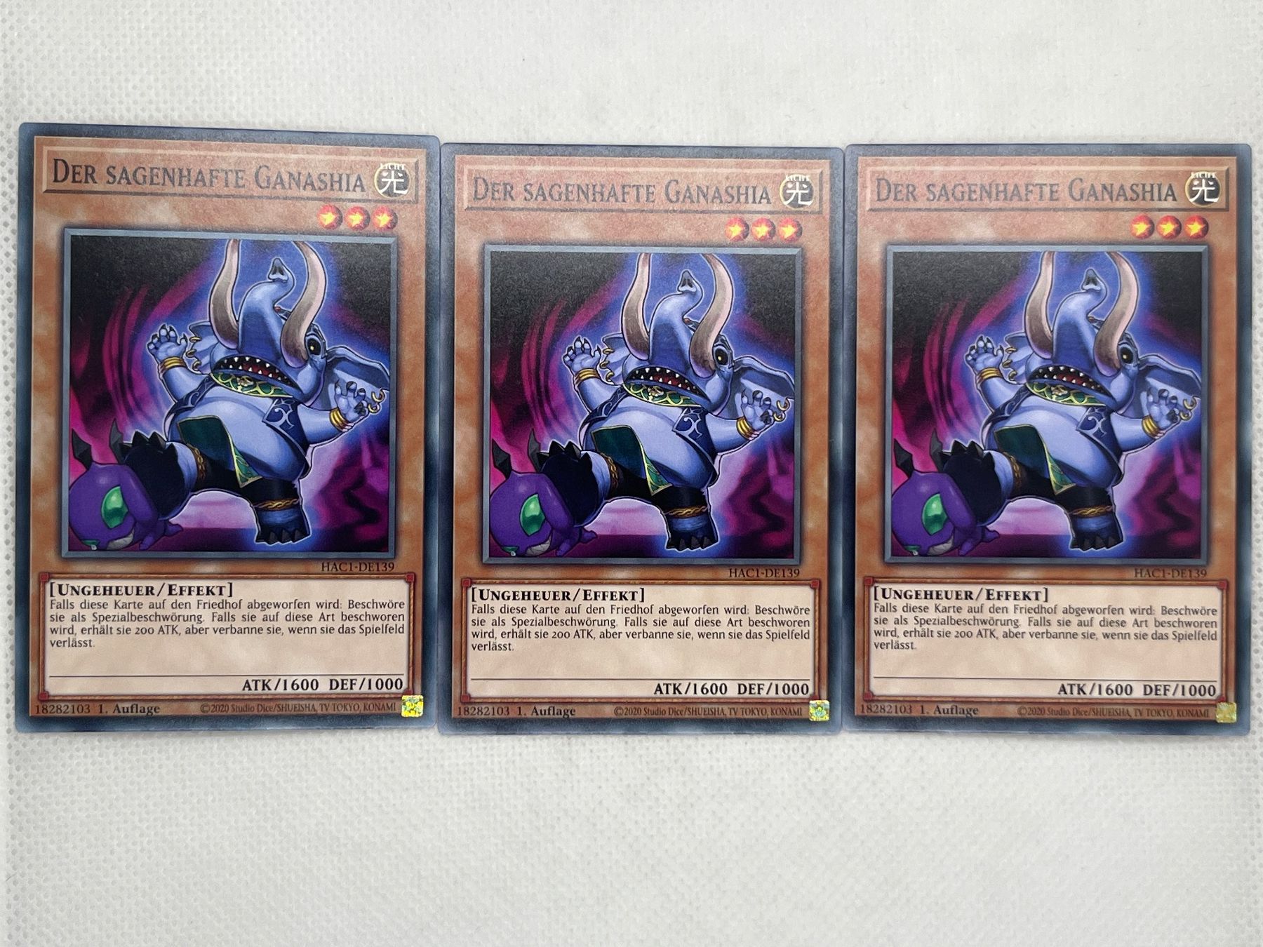 Yu-Gi-Oh! Karte: Der Sagenhafte Ganashia, 3 Stück (Gebraucht) in ...