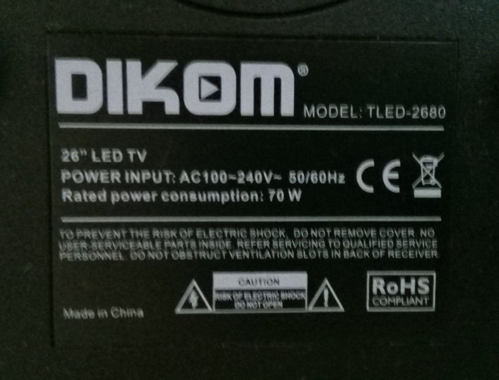 Dikom LCD Fernseher (Gebraucht) in Ettiswil für CHF 40 – nur Abholung ...