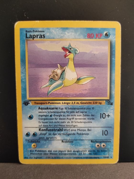 Pokemon - Lapras - Fossil - 1. Edition - 25/62 - DE | Kaufen auf Ricardo