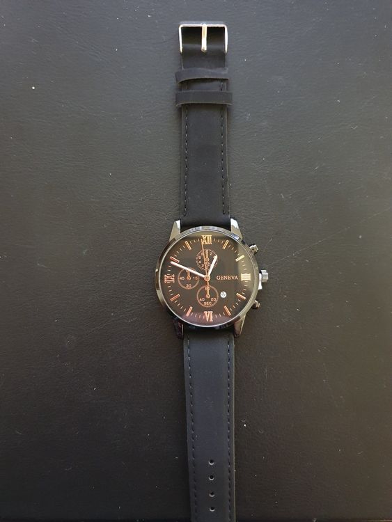 Männer Uhr Geneva mit Lederarmband (Neu und OVP) (Neu und ...
