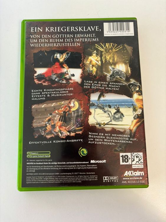 Gladiator Sword of Vengeance (XBOX) (Gebraucht) in Herisau für CHF 10 ...