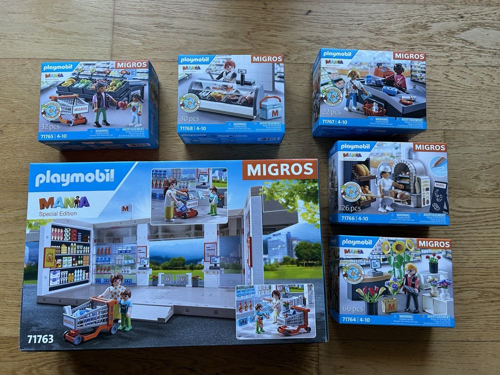 Komplettes Migros Mania Playmobil Set (Neu und originalverpackt) in ...