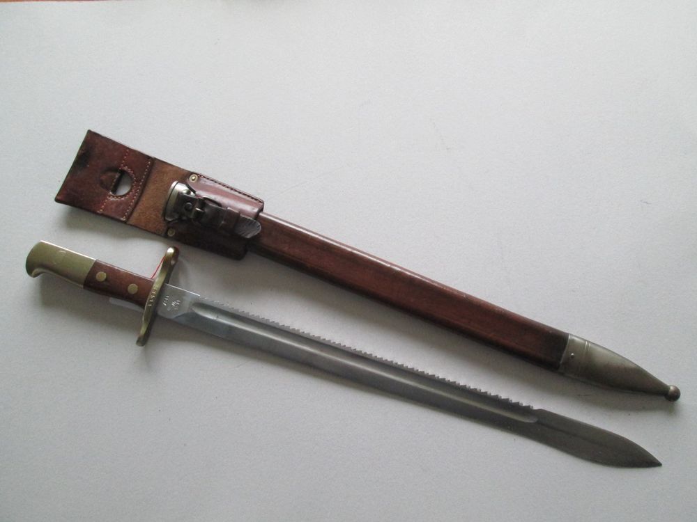 Faschinenmesser/Sägebajonett Mod.1914,Lederscheide, H.S.W. | Kaufen auf Ricardo