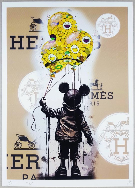 Death NYC Ltd Pop Art Druck " Banksy Murakami Balloon Mouse | Kaufen ...