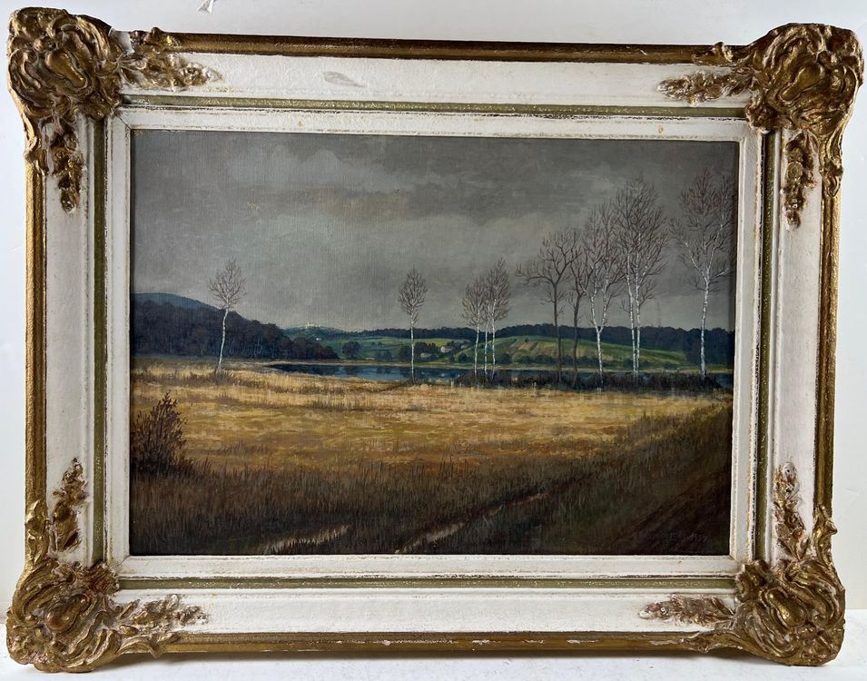 Landschaft Gemälde Signiert mit Wunderschöne Rahmen | Kaufen auf Ricardo