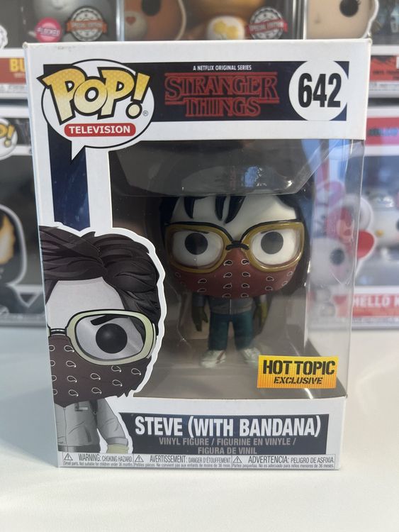Funko POP! Television Stranger Things Steve (With Bandana) (Neu und ...