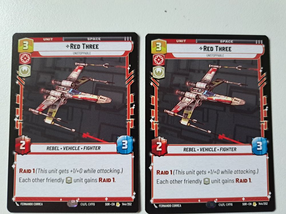 STAR WARS: UNLIMITED SPARK OF REBELLION 144 RED THREE (Neu (gemäss ...