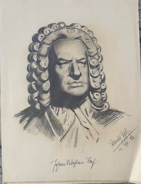 40.er Jahre Portre Zeichnung von eine Mann Unl.Sig | Kaufen auf Ricardo