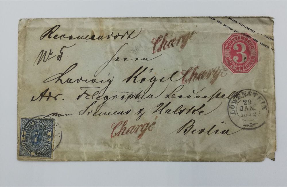 Drei Kreuzer Post-Couvert, 7 Kreuzer (Antik) in Allschwil für CHF 16 ...