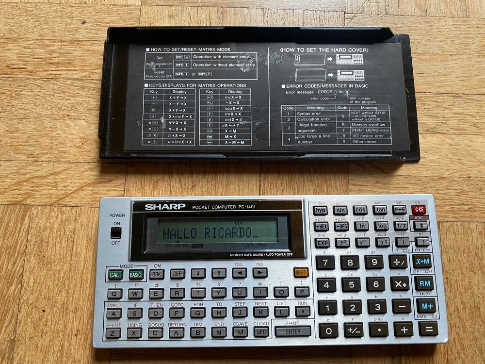 Sharp PC-1401 Pocket Computer mit Basic | Kaufen auf Ricardo