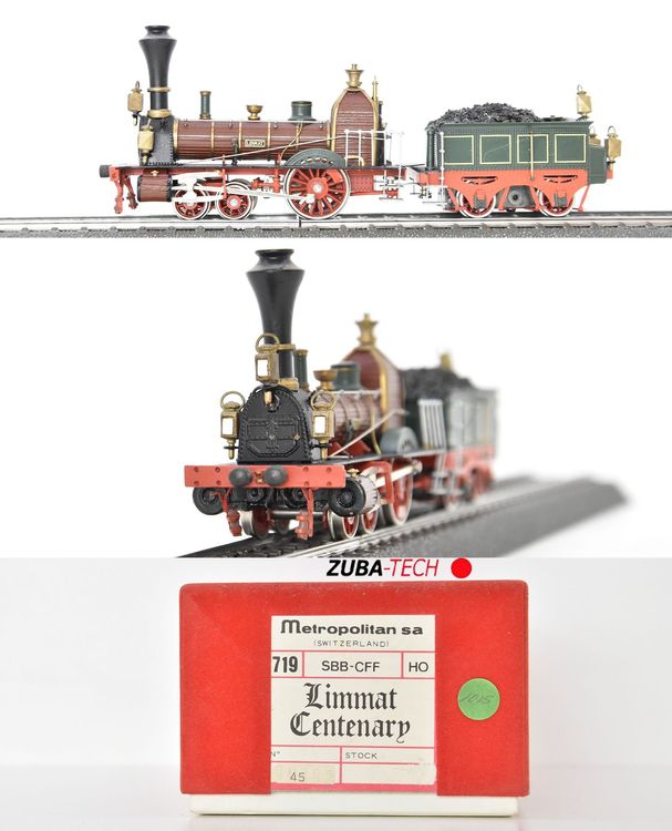 Metropolitan 719 Dampflok Limmat Centenary Messing H0 GS OVP (Gebraucht ...