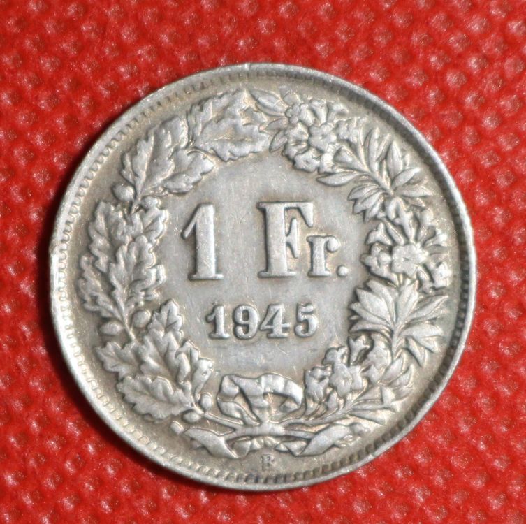 1 Franken Silbermünze 1945 (A104) (Gebraucht) in Winterthur für CHF 5 – mit Lieferung auf ...