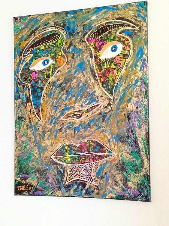 Potre Acryl Gemälde, Unikat, Gold, 80x60cm (Gebraucht) in Pratteln für ...