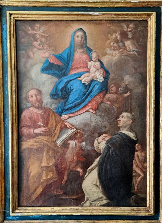 Maria mit Jesuskind und Heilige, Öl Leinwand, 17./18.Jhd | Kaufen auf ...