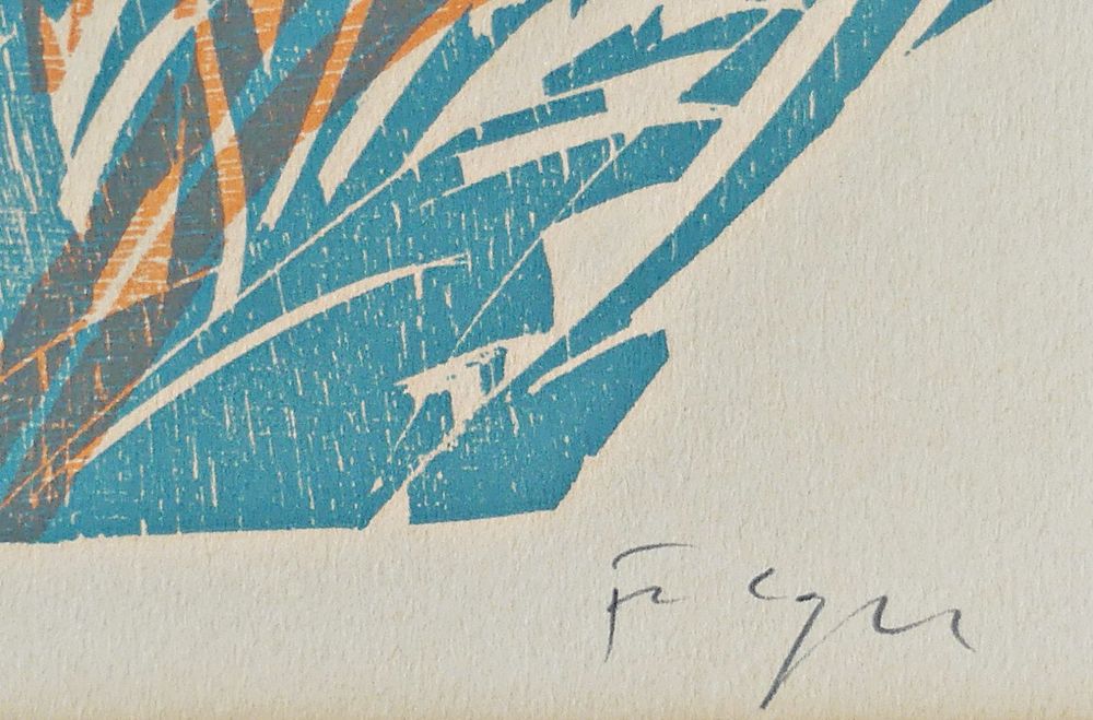 Andreas FELGER - Farbholzschnitt Sommerblumen Signiert | Kaufen auf Ricardo