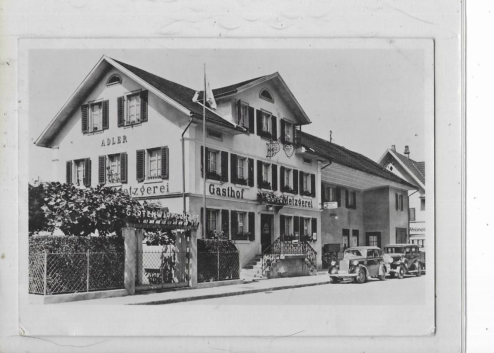 SZ Siebnen 1945 Gasthof Adler mit Oldtimer | Kaufen auf Ricardo