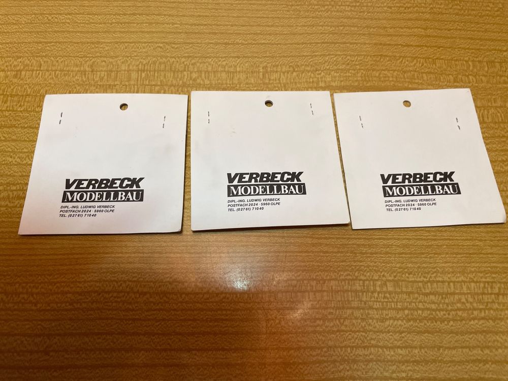 Verbeck Modellbau Zahnräder, 3 Packungen, Neu, 851 04 26 (Gebraucht) in ...