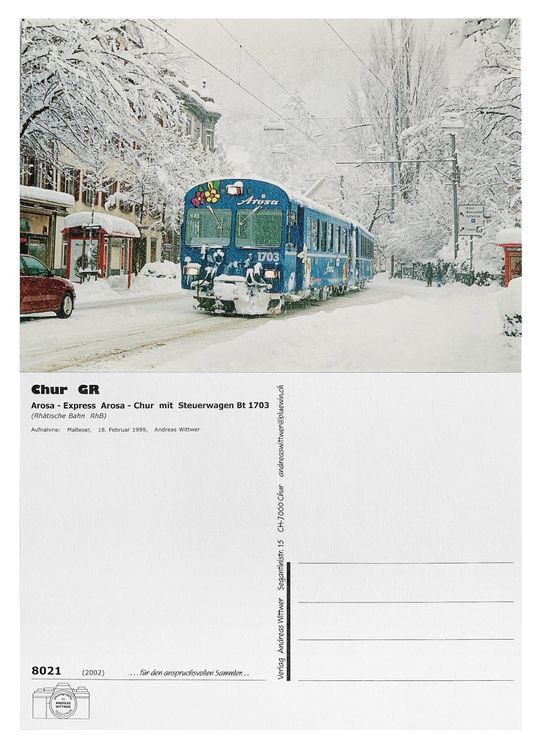 Chur Obertor Stadt Graubünden Bahn RhB Arosa Express Bt 1703 (Neu ...