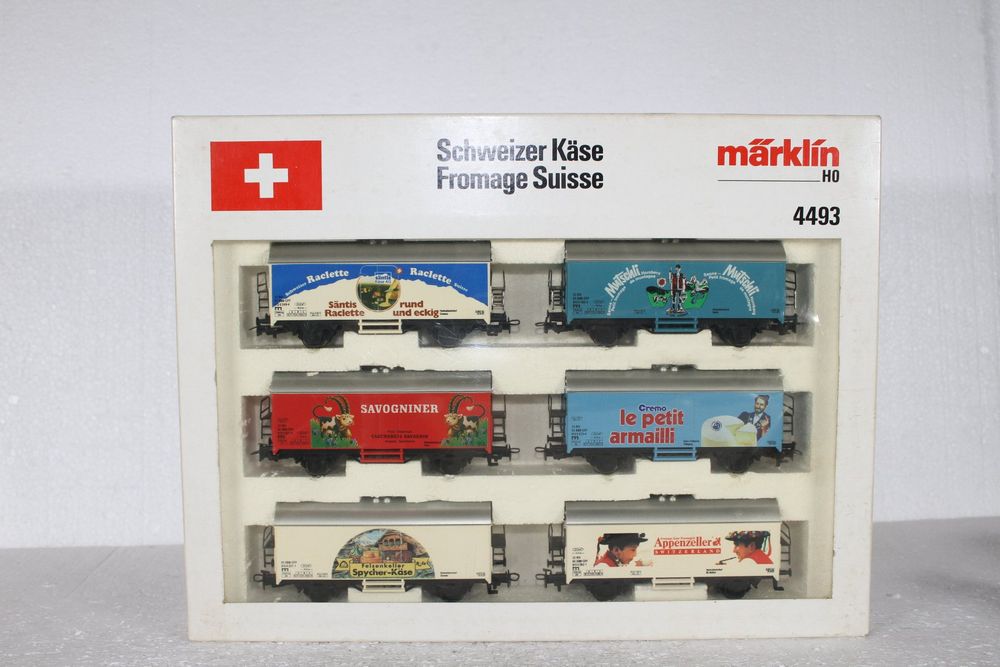 Märklin 4493 SBB 6 verschiedene Schweizer Käsewagen. (Gebraucht) in ...