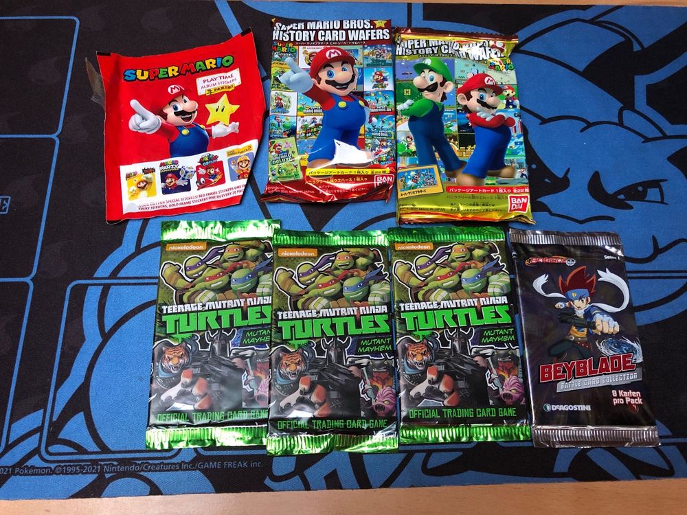 7 Old school booster Mario karten turtles bayblade (Neu (gemäss ...