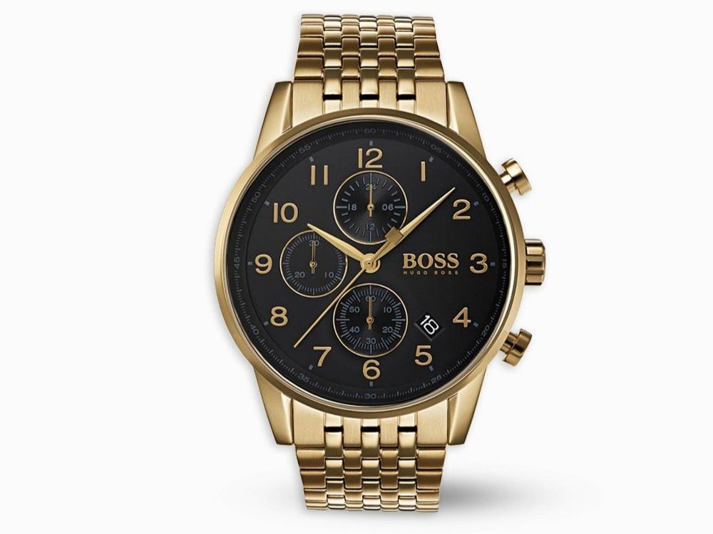 Neue Hugo Boss Navigator gold Herren Uhr Choronograph | Kaufen auf Ricardo