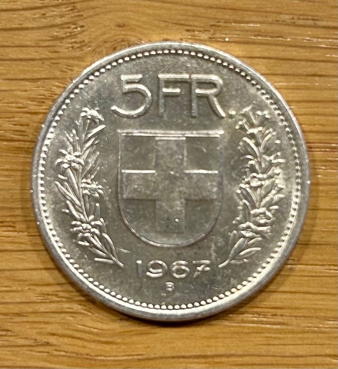5 Franken Silbermünze 1967 | Kaufen auf Ricardo