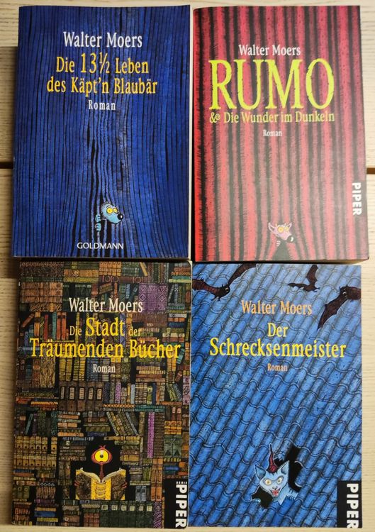 Vier Taschenbücher von Walter Moers (Rumo, Blaubär, etc.) (Gebraucht ...