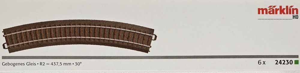 Spur H0 6 Stück Märklin C-Gleis gebogen R2 = 437,5 mm, 30° (Neu und originalverpackt) in für CHF ...