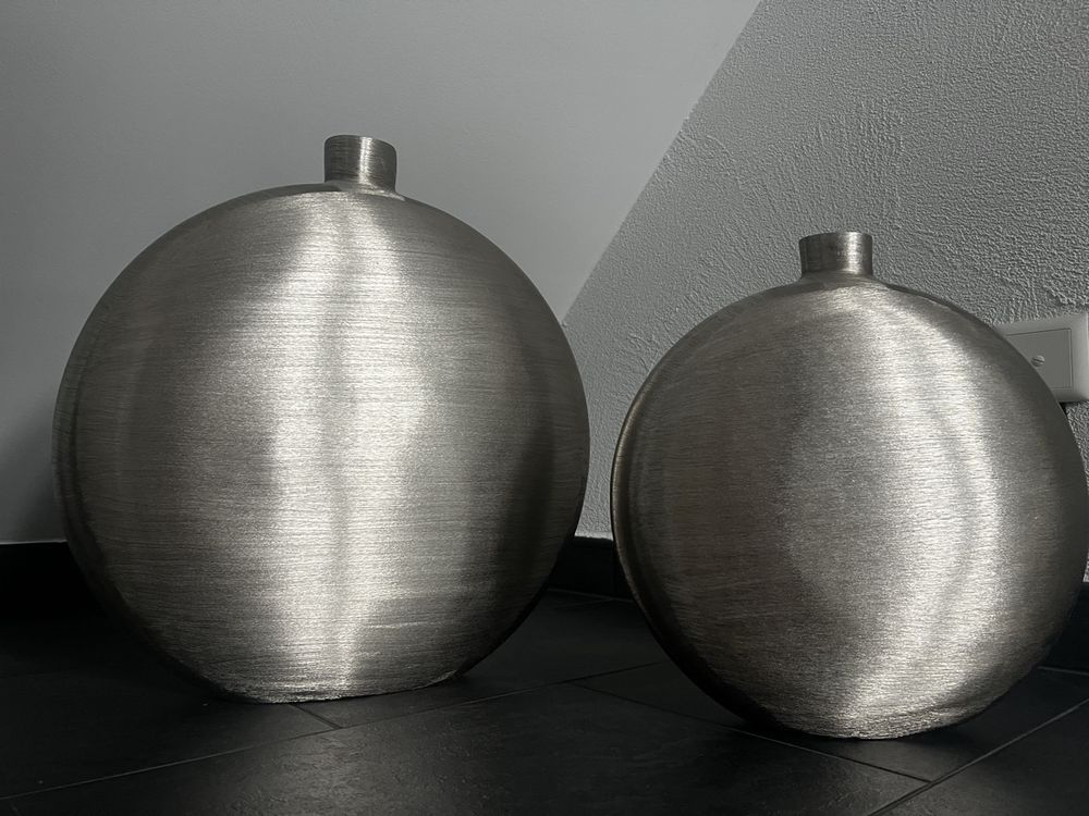 Lambert Deko Vasen rund silber glänzend modern (Neu (gemäss ...