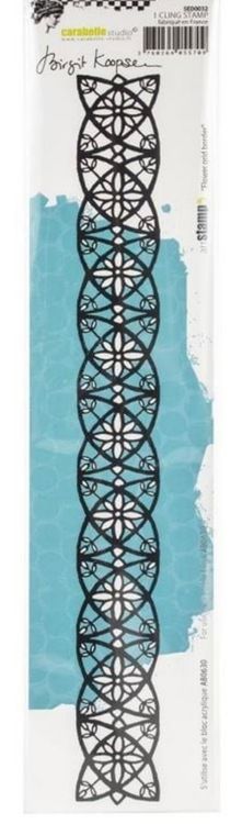 Carabelle Studio - Cling Stamp - Flower Grid Border (Neu und ...