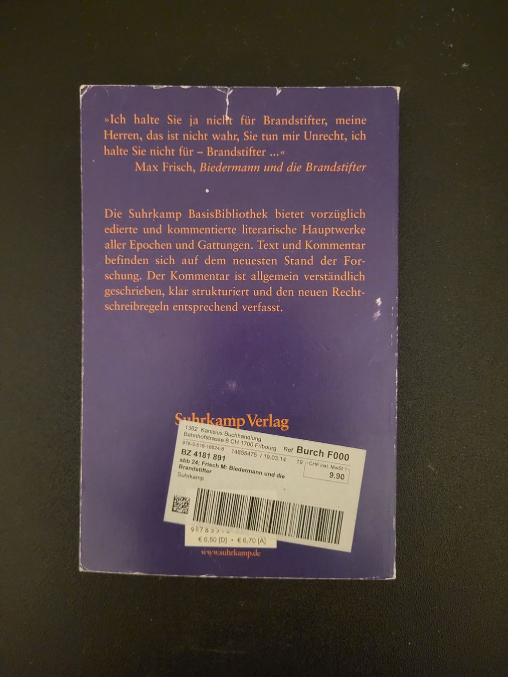 Max Frisch: Biedermann und die Brandstifter - Top Zustand! (Gebraucht ...