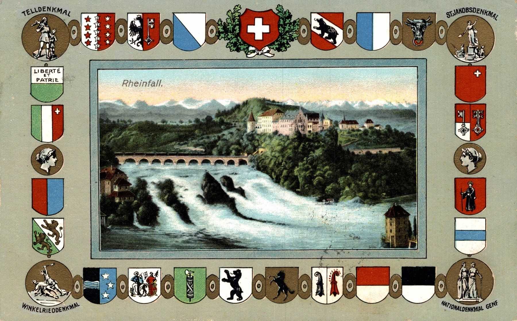 Rheinfall. Rand mit Kantonswappen (Gebraucht) in Bronschhofen für CHF ...