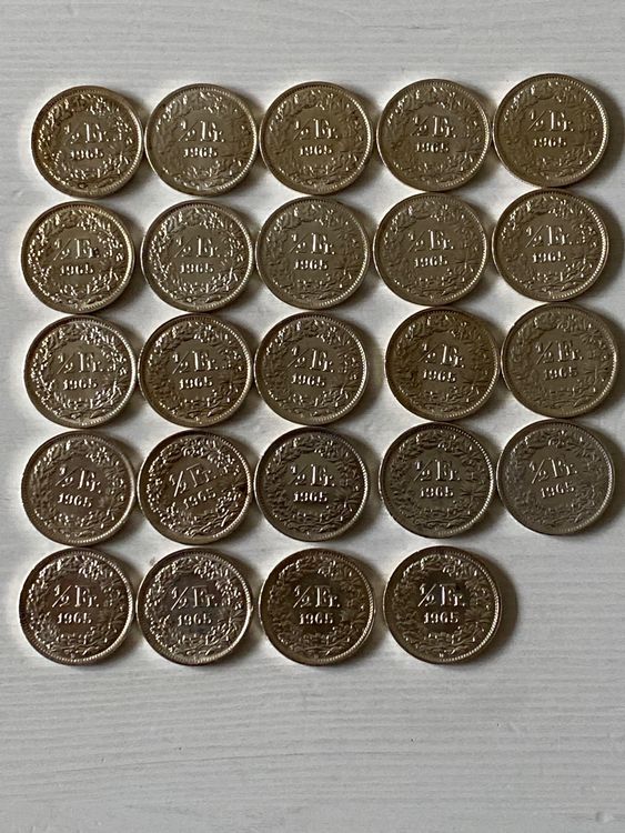 24 Stück 50 Rappen Münzen Silber | Kaufen auf Ricardo