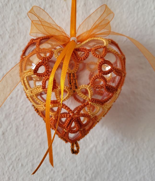 Deko Herz orange - Spitzendecko (Neu (gemäss Beschreibung)) in Winterthur für CHF 3 – mit ...