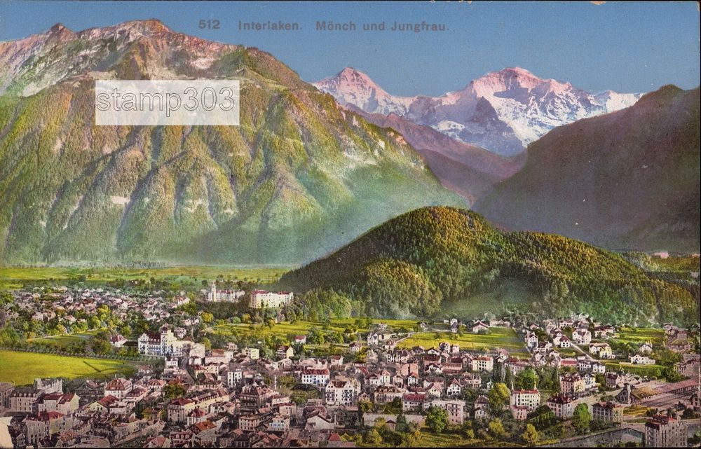 1912 AK Interlaken - Mönch und Jungfrau (Gebraucht) in Eggersriet für CHF 1 – mit Lieferung auf ...