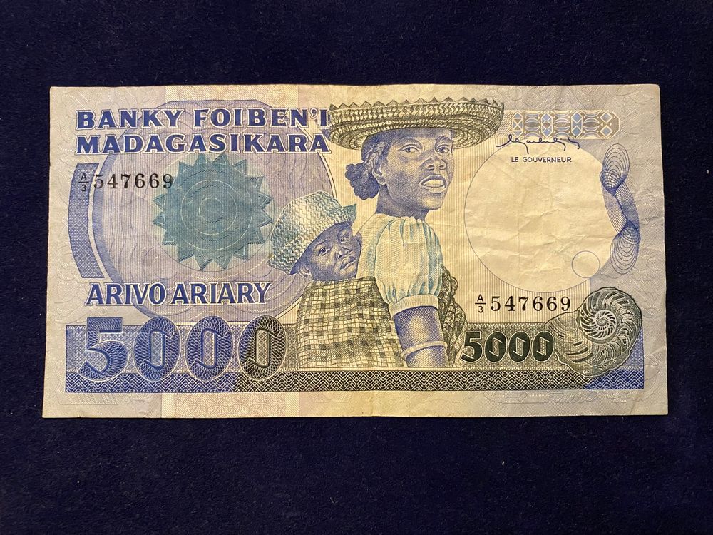 Madagascar 5000 Francs / 1000 Ariary (1983) (Gebraucht) in Naters für ...