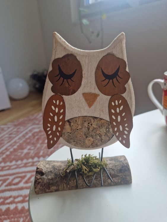 Dekorative Eule aus Holz | Kaufen auf Ricardo