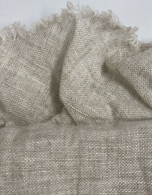 H&M Home Kissenbezug Leinen Beige Rüschen 50x50 Neuwertig (Gebraucht ...
