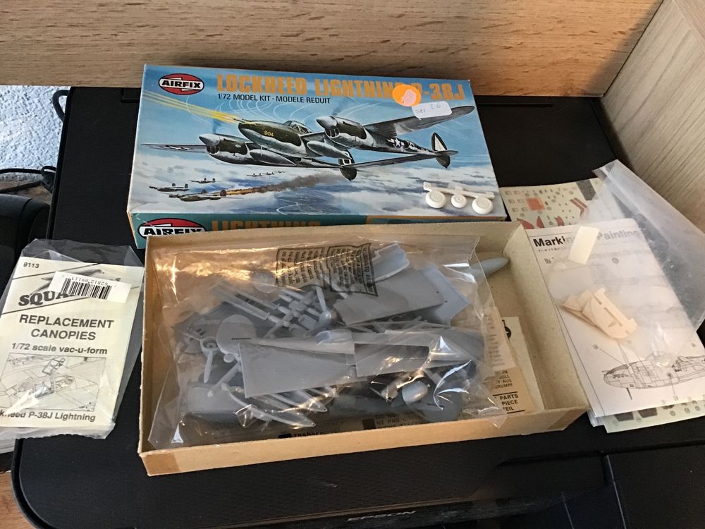Airfix Lockheed Lightning P-38 1:72 mit Zusatzteilen (Neu und ...