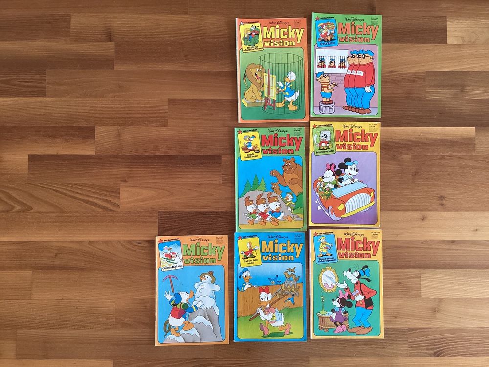 7 x Mickey Vision Hefte (1980) (Gebraucht) in Edlibach für CHF 3 – mit ...