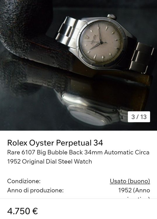Rolex ref 6107 circa 1950s (Gebraucht) in Carabietta für CHF 2000 – mit ...